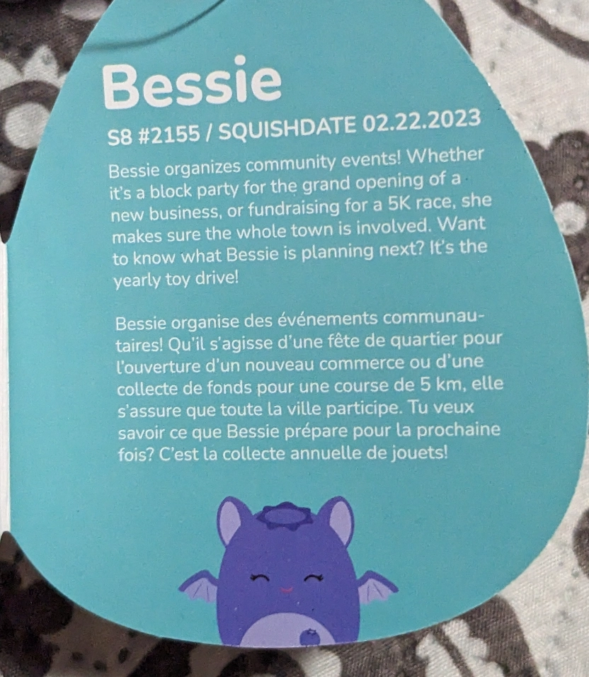 Bessie the Blueberry Bat Squishmallows Fruit Animals | SquadApp