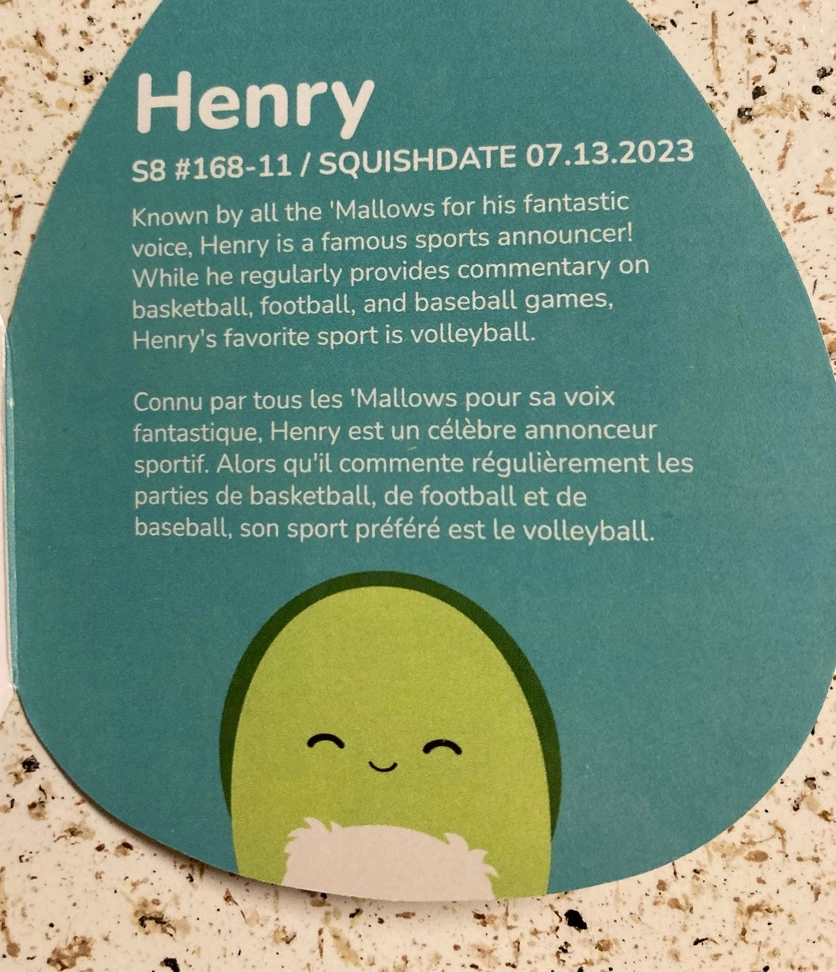 Henry (Fuzzy Belly, Eyes Closed) the Turtle Squishmallows Sealife, 5B 4 ...