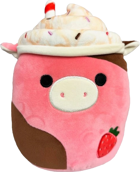 Rishi the Strawberry Milkshake Cow Squishmallows Crossover | SquadApp