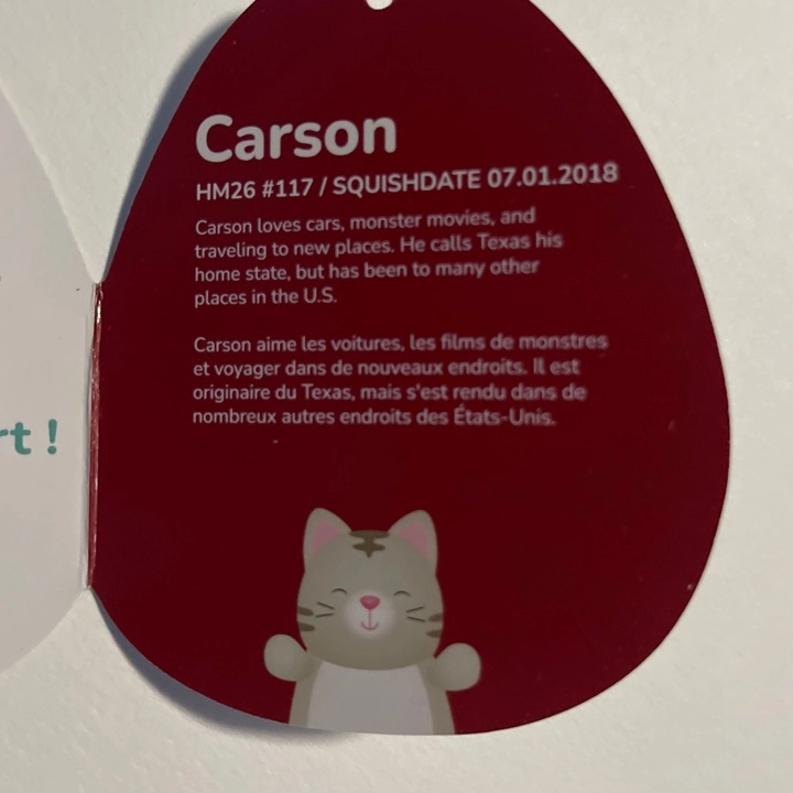 Carson (Valentines, Hug Mees) the Cat Squishmallows Valentines 2023 ...