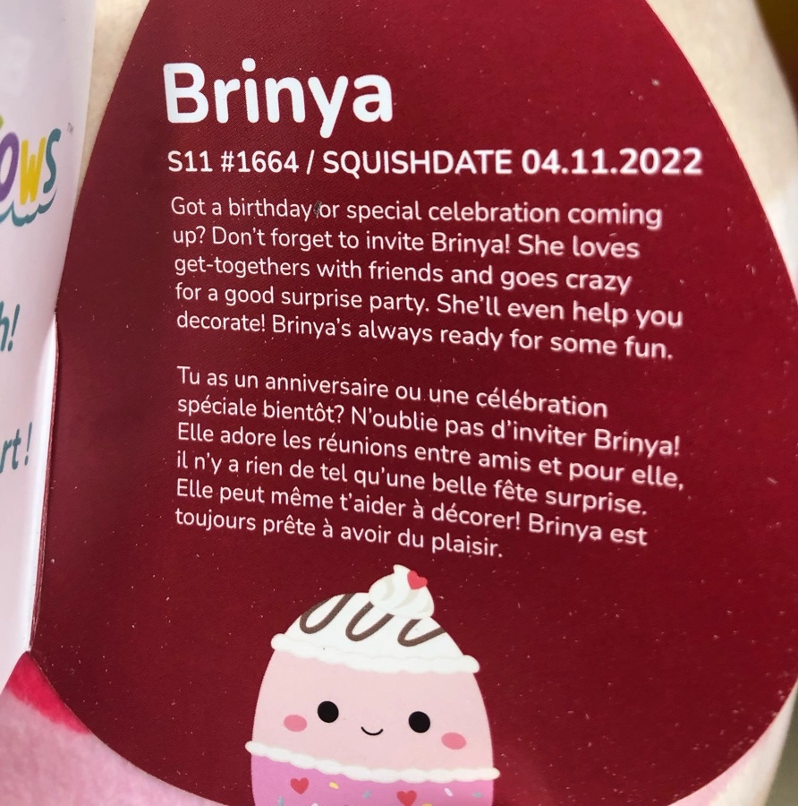 Brinya the Cake Squishmallows Valentines 2023, Valentines 2024 | SquadApp