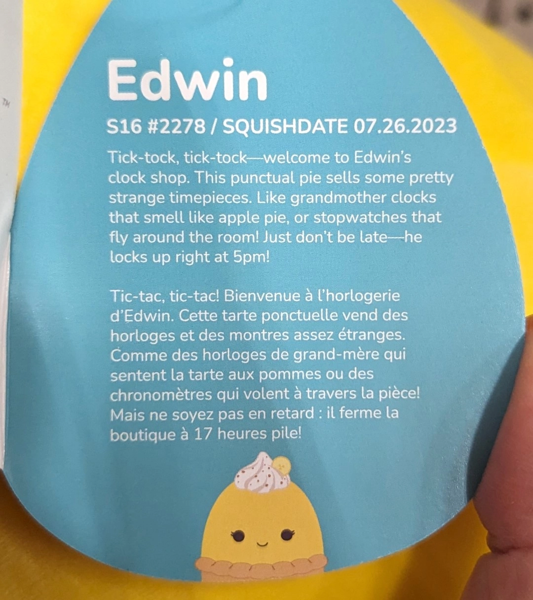 Edwin the Banana Cream Pie Squishmallows | SquadApp