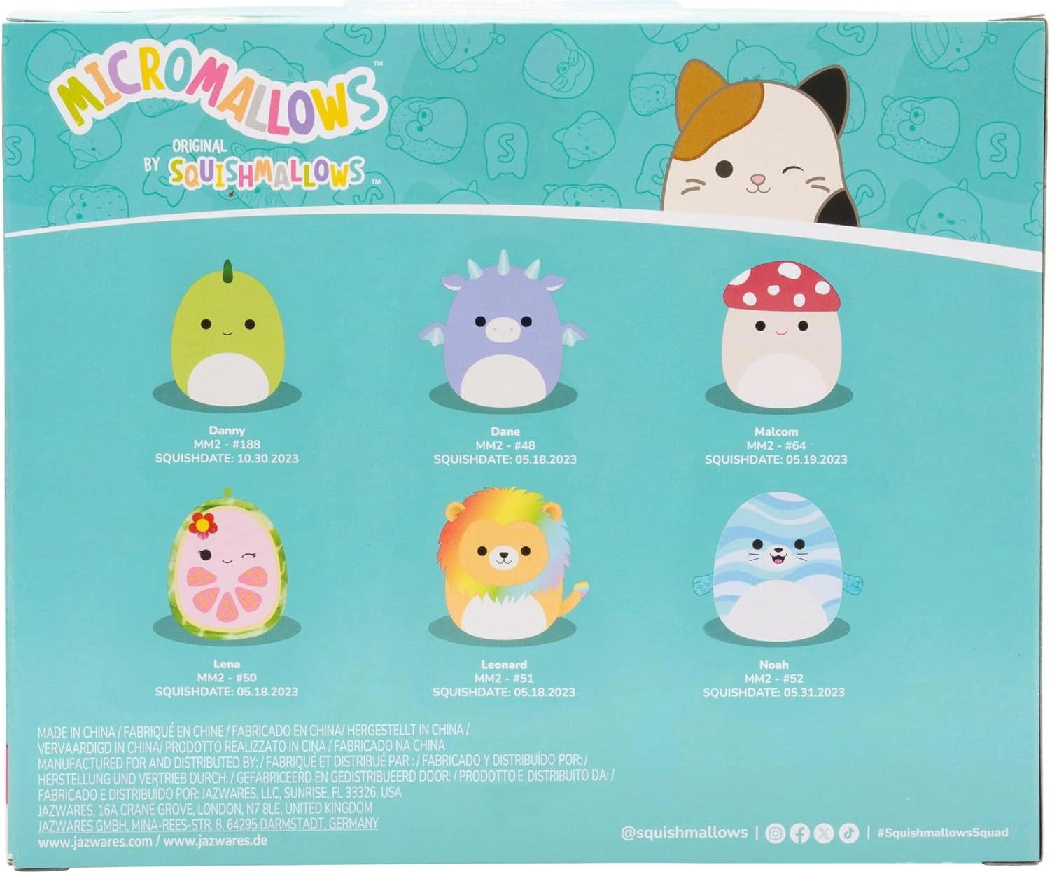 Micromallows 6-Pack (w/ Malcolm) the Box Set Squishmallows | SquadApp