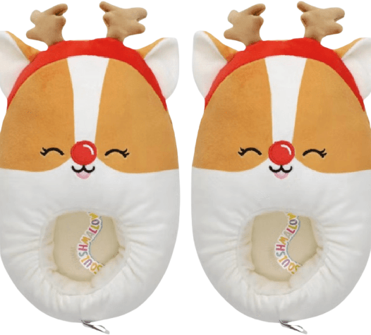 Regina (Rudolph Slippers) the Corgi (Dog) Squishmallows Slippers | SquadApp