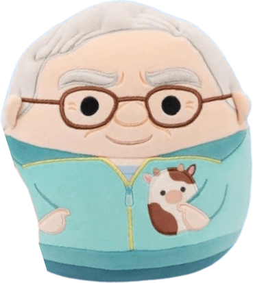 Warren Buffet (Holding Ronnie) the Human Squishmallows Berkshire ...