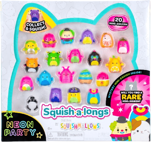 Squish-A-Longs (20-Pack Neon Party) the Box Set Squishmallows | SquadApp