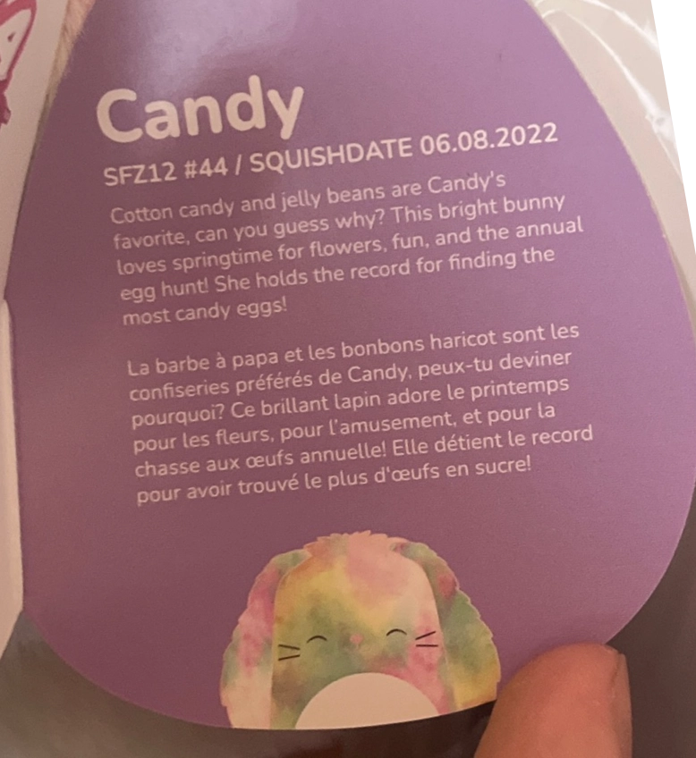Candy (Fuzz-A-Mallows) the Bunny Squishmallows Easter 2023 | SquadApp