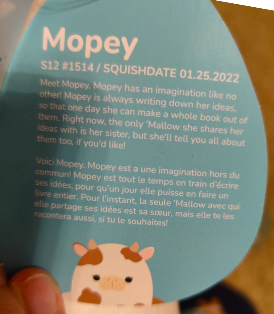 Mopey the Seacow Squishmallows Mystery, Scented, Seacow Micromallows ...