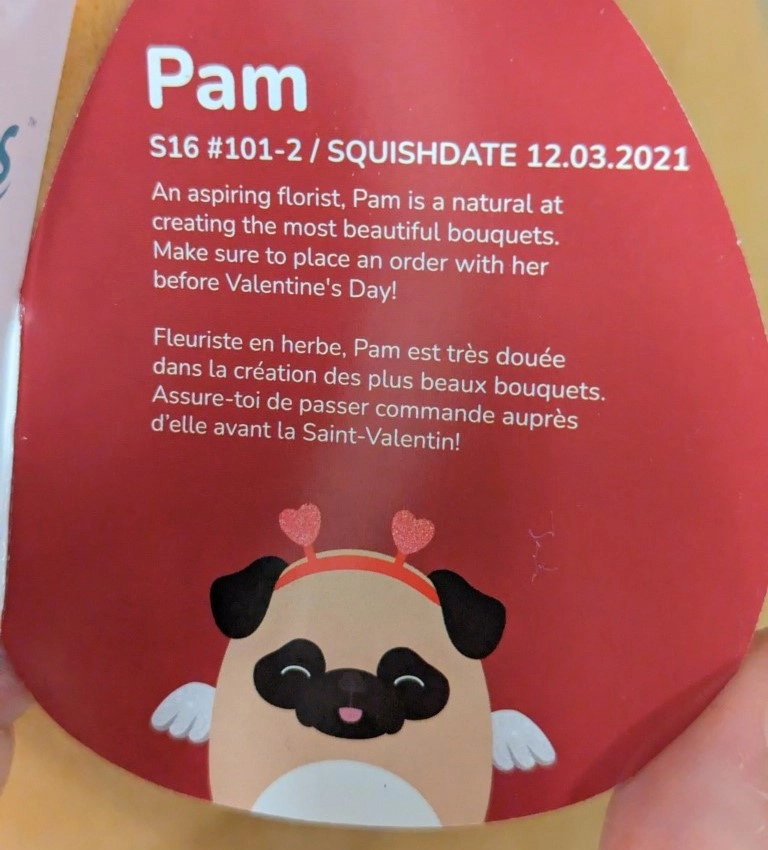 Pam (Heart Antlers, Wings) the Pug (Dog) Squishmallows Valentines 2023 ...