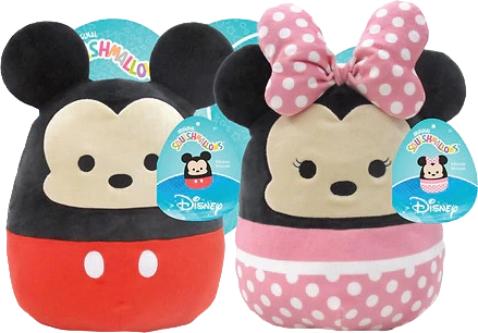 Mickey Mouse & Minnie Mouse (Pair) the Mouse Squishmallows Disney ...