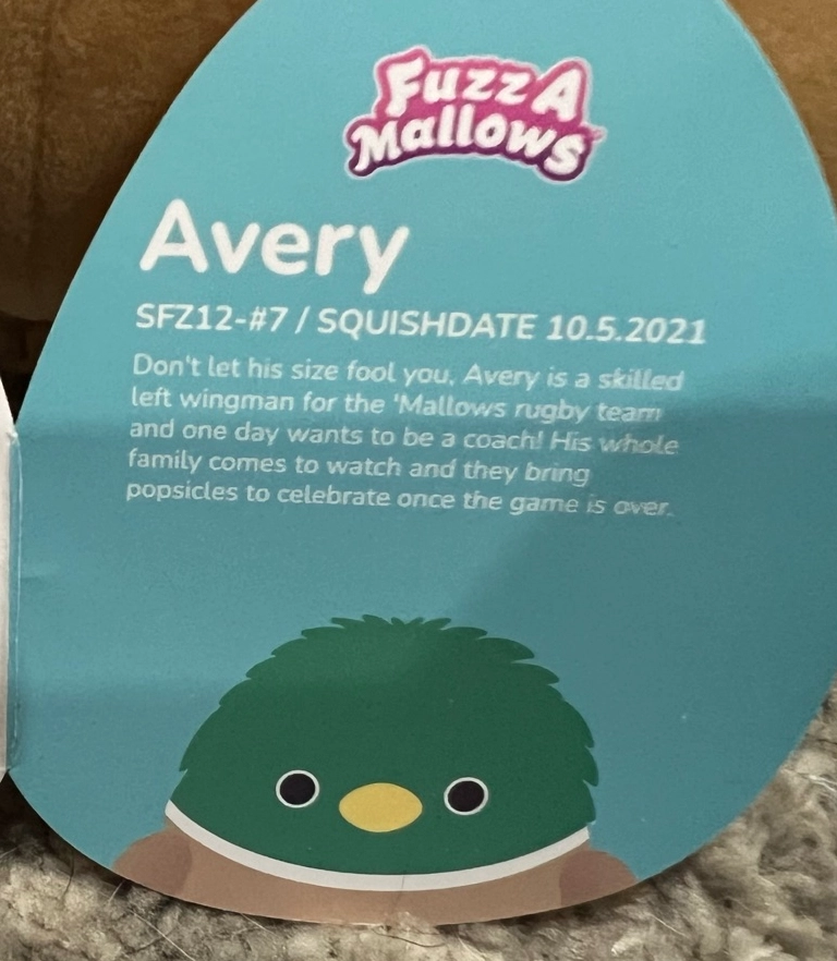 Avery (Big Eyes, Fuzz-A-Mallows) the Duck Squishmallows | SquadApp
