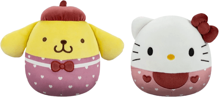 Hello Kitty & Pompompurin (Valentines Pair) the Cat Dog Squishmallows ...