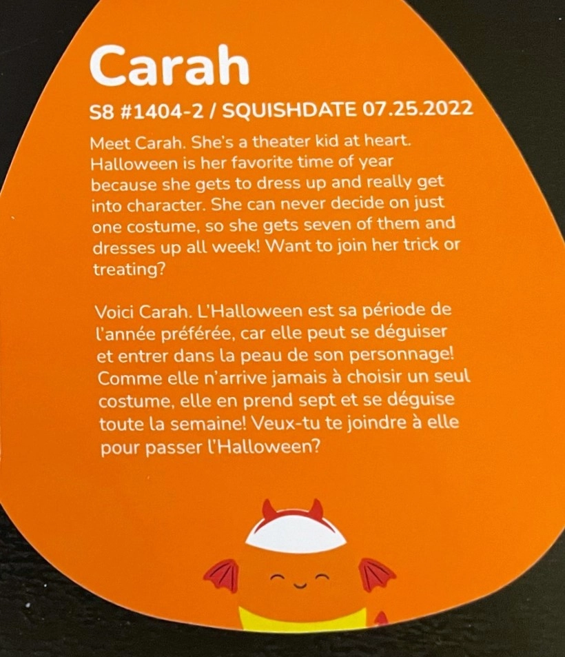 Carah the Candy Corn Devil Squishmallows Halloween 2023 | SquadApp