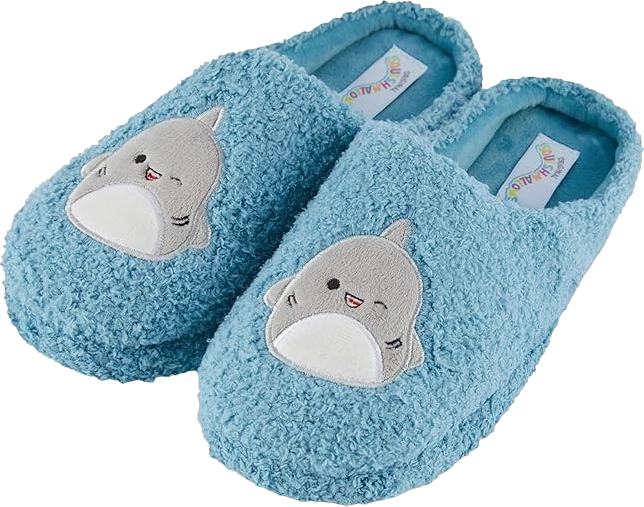 Gordon (Fuzzy Slippers) the Shark Squishmallows Slippers | SquadApp