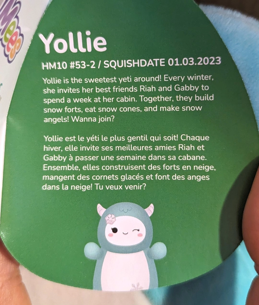 Yollie the Yeti Squishmallows Holiday 2023 | SquadApp