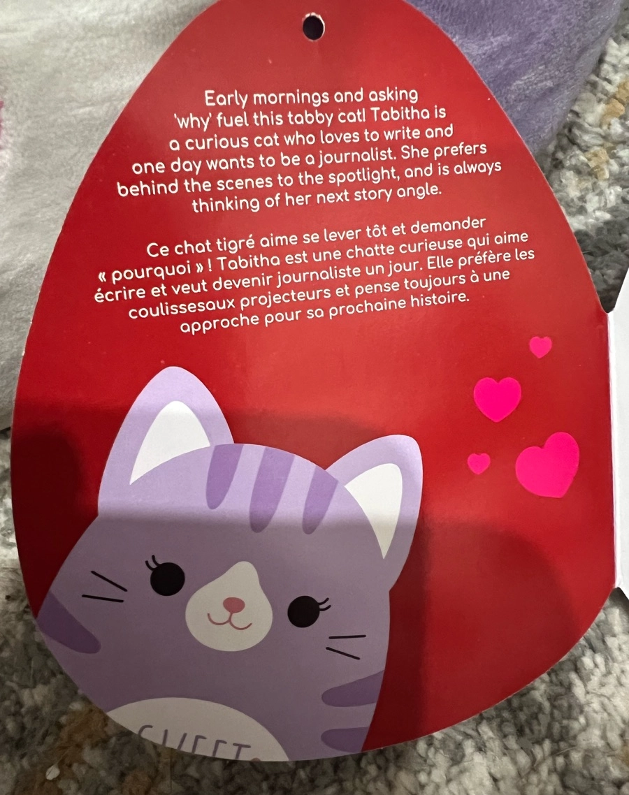 Tabitha (Sweet) the Tabby Cat Squishmallows Valentine | SquadApp