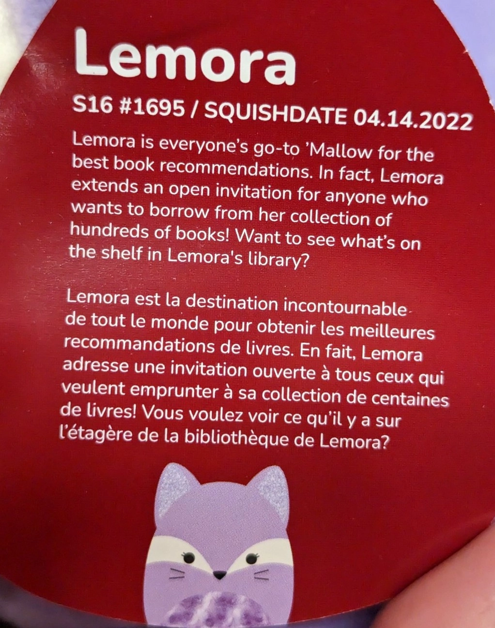 Lemora the Fox Squishmallows Valentines 2023 | SquadApp