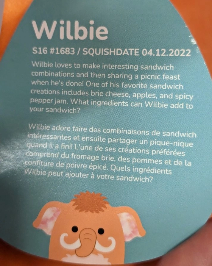 Wilbie the Woolly Mammoth Squishmallows Prehistoric | SquadApp