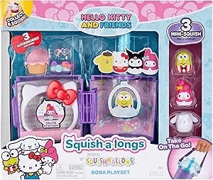 Hello Kitty Friends Hello Kitty Boba Playset the Box Set Squishmallows ...