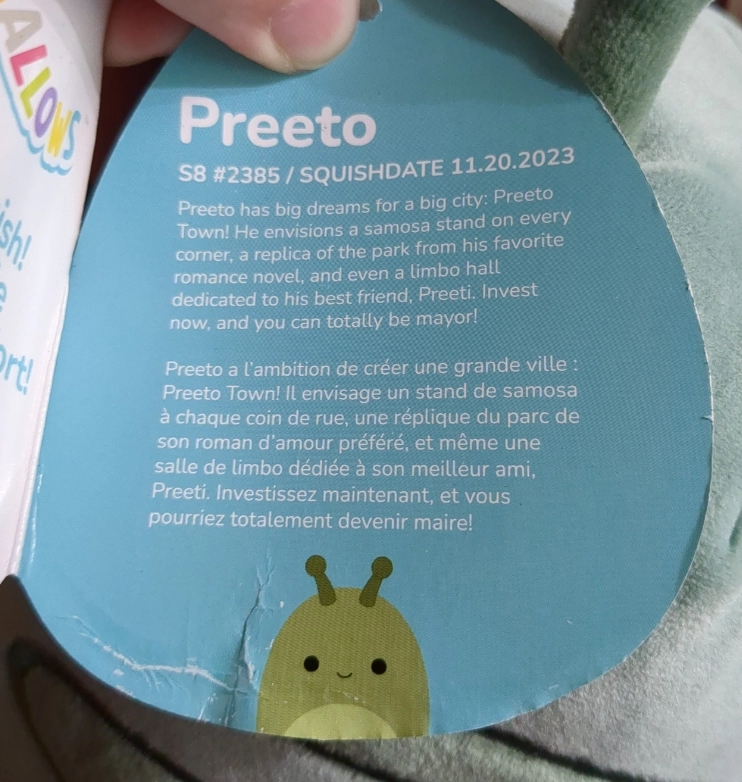 Preeto the Slug Squishmallows | SquadApp