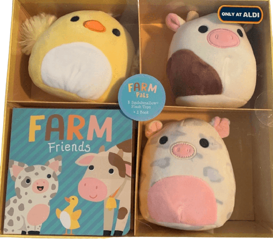 Aimee & Ronnie & Rosie the Chick, Cow, Pig Squishmallows Farm | SquadApp