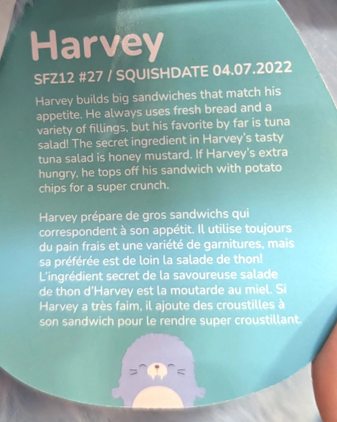 Harvey (Fuzz-A-Mallows) the Walrus Squishmallows | SquadApp