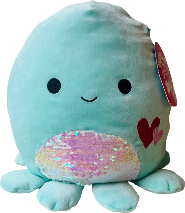 Zobey (Sequin, Valentine) the Octopus Squishmallows Valentine,Sequin ...