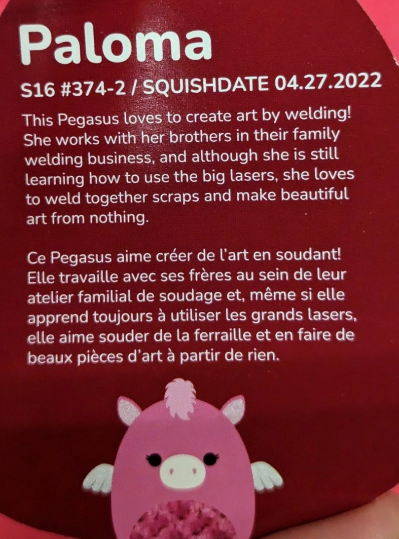 Paloma (Fuzzy Belly) the Pegasus Squishmallows Valentines 2023 | SquadApp