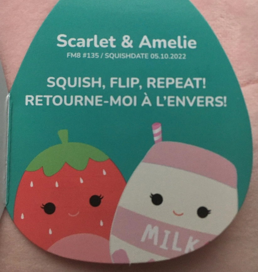 Scarlet & Amelie the Strawberry, Strawberry Milk Squishmallows | SquadApp