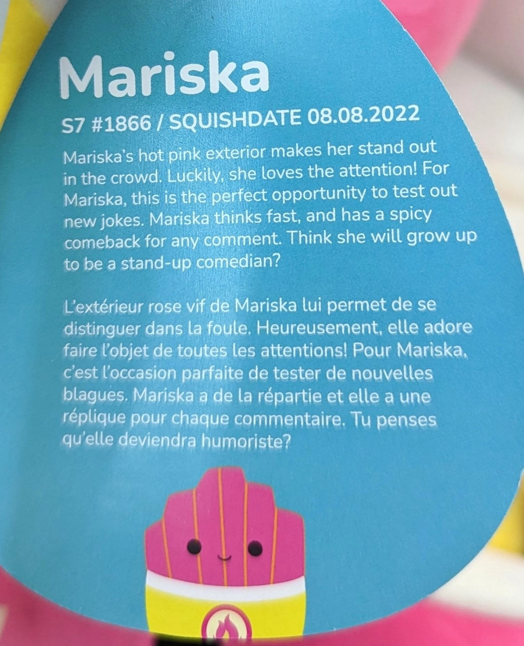 Mariska the Flamin’ Hot Fries Squishmallows Neon Food | SquadApp