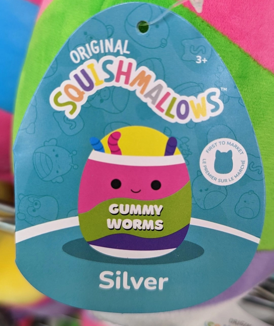 Silver the Gummy Worms Squishmallows Neon Food | SquadApp