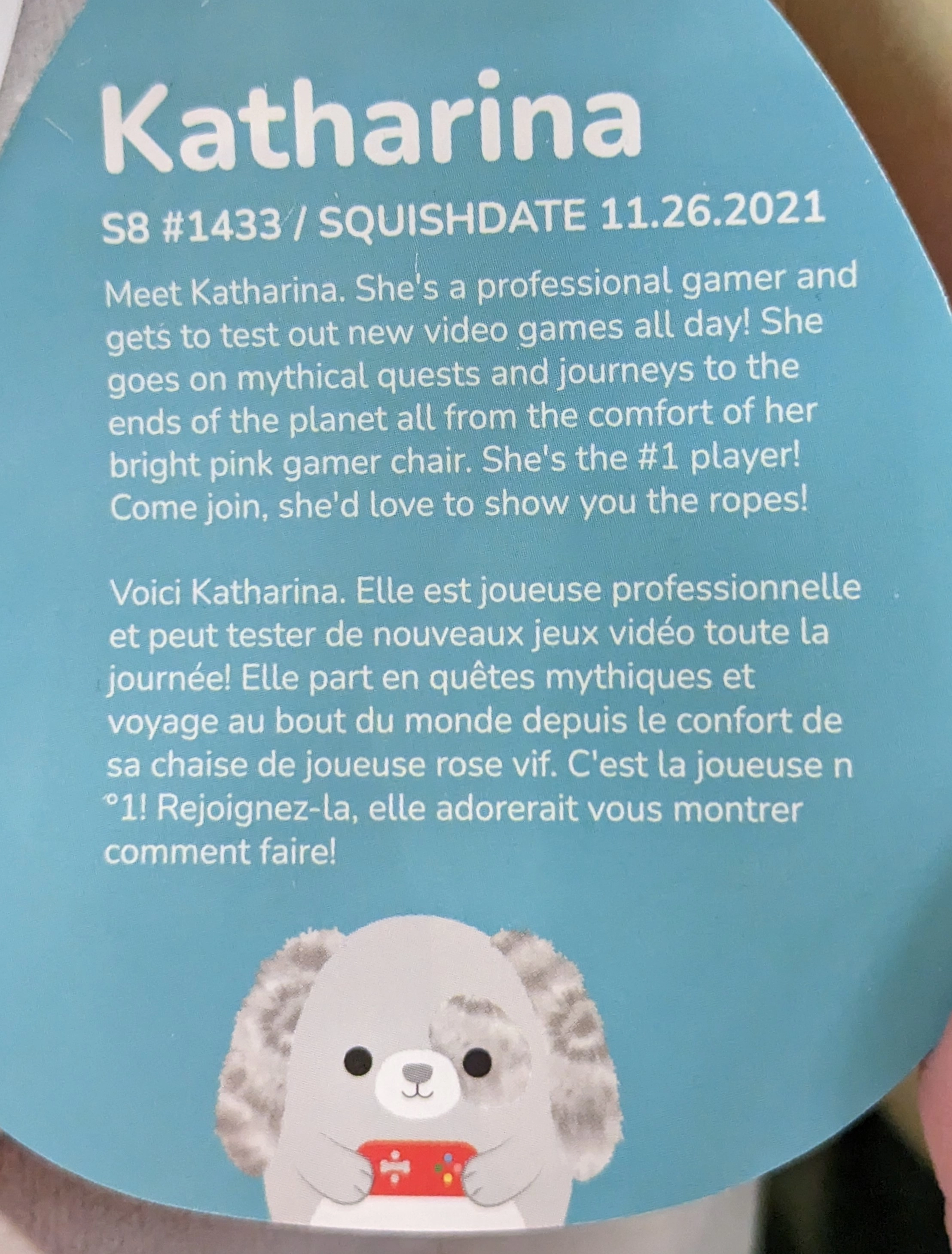 Katharina (Game Controller) the Dog Squishmallows I Got That | SquadApp