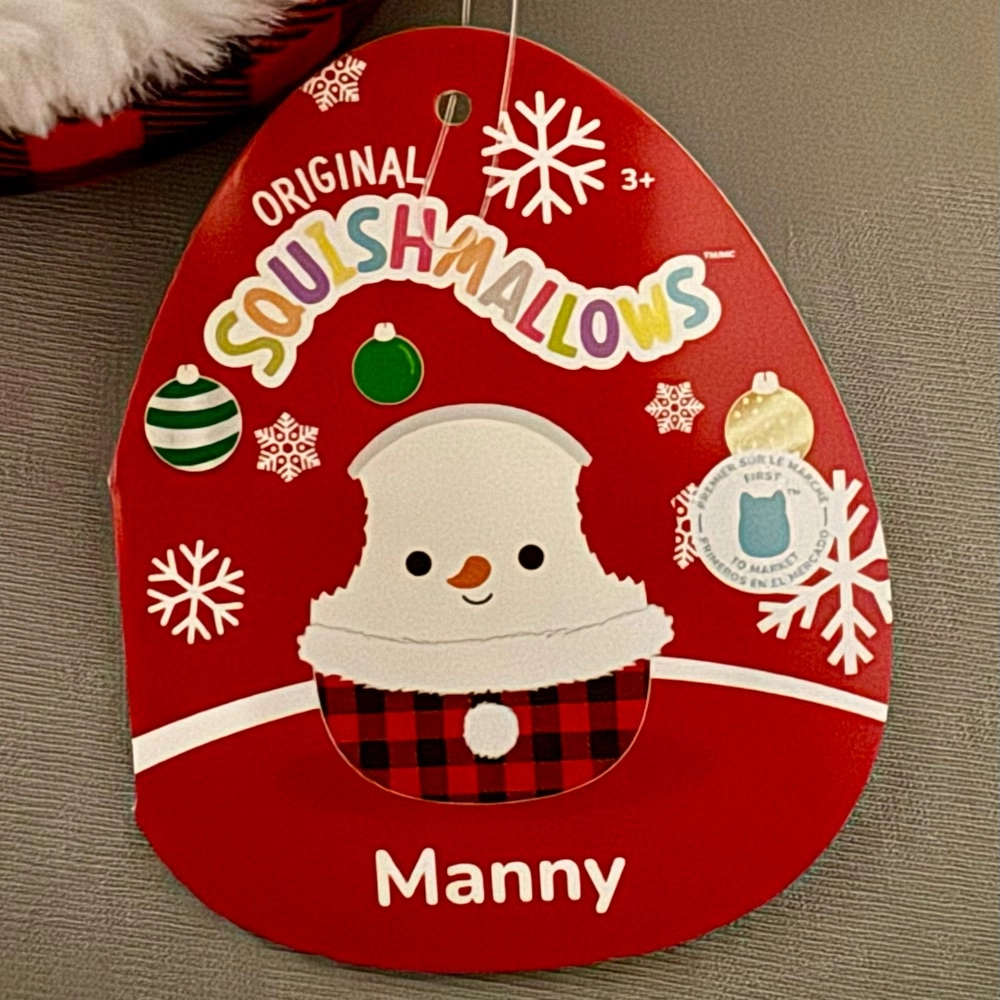 Manny (Plaid) the Snowman Squishmallows Holiday 2025 | SquadApp
