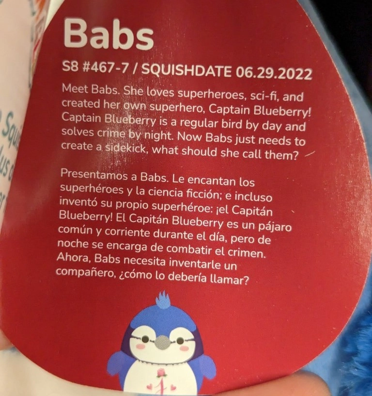 Babs (Monogram J) the Blue Jay Squishmallows Valentines 2023, Monogram ...