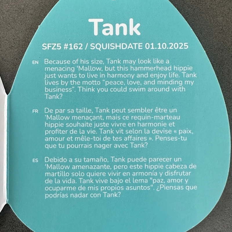 Tank (Fuzz-A-Mallows) the Hammerhead Shark Squishmallows | SquadApp