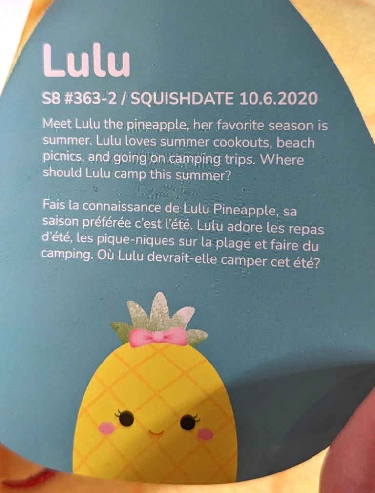 Lulu the Pineapple Squishmallows Food | SquadApp
