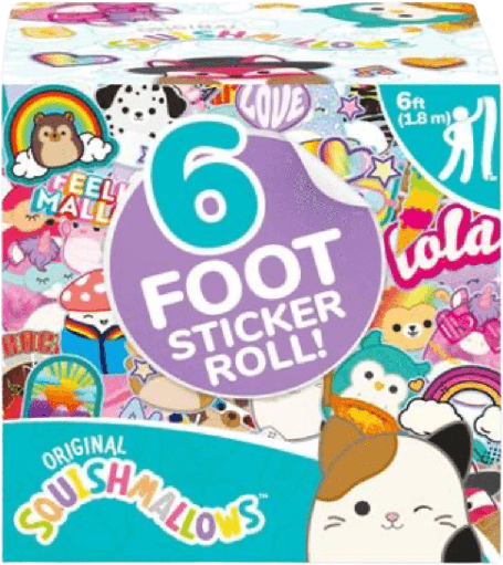 6 Foot Sticker Roll the Stickers Squishmallows Accessories | SquadApp